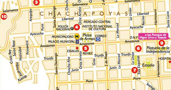 Mapas de Chachapoyas Amazonas, Planos, Guia de Calles, Turismo en ...